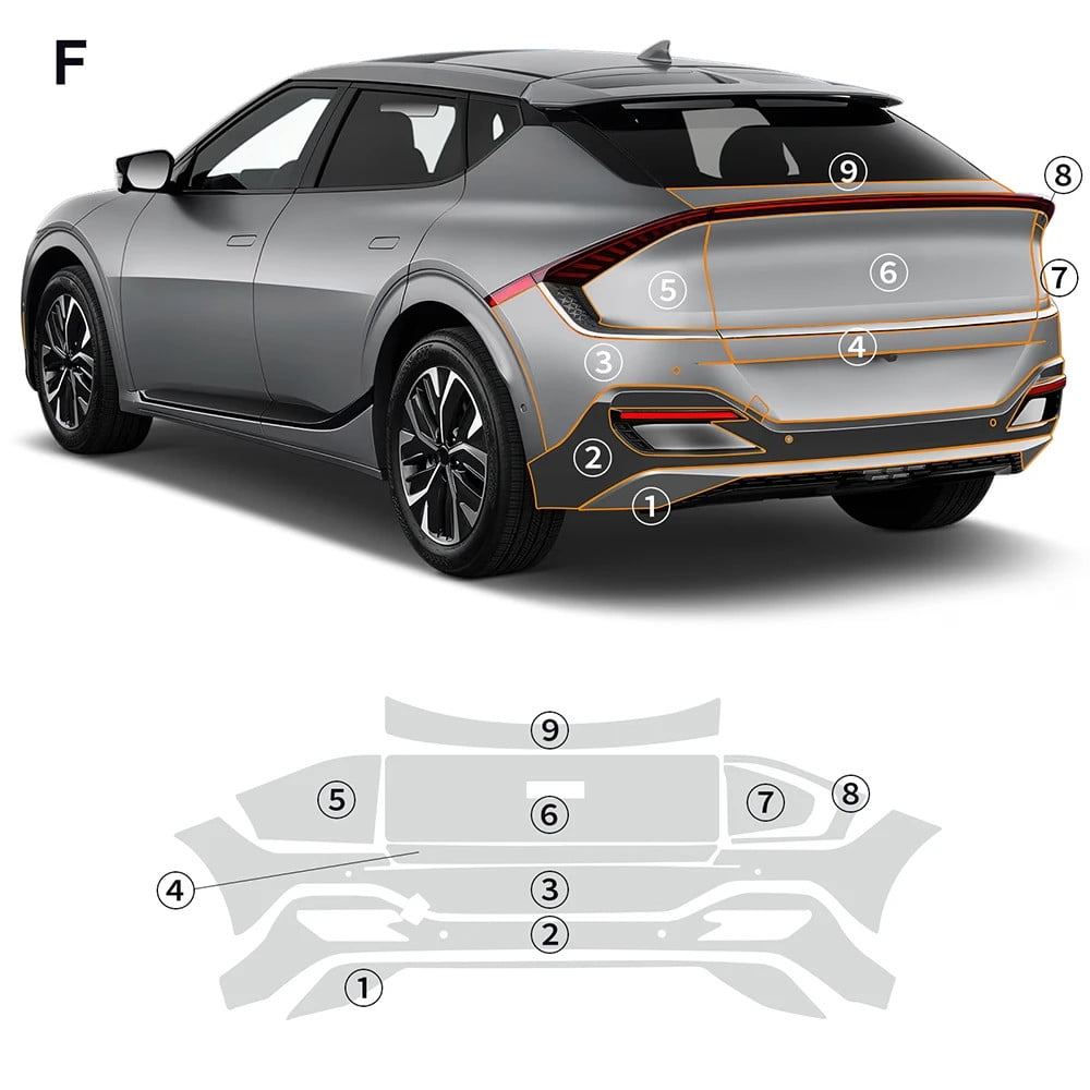 PPF for KIA EV6 GT-line 2022 2023 Pre Cut PPF Paint Protection Film Bra ...