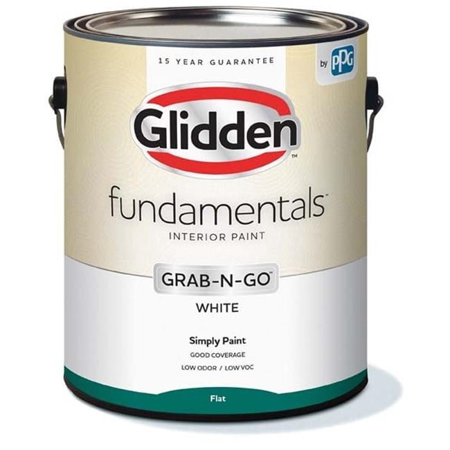 PPG Glidden GLFIN10WH Fundametal Interior Latex Flat Paint - White B100 ...