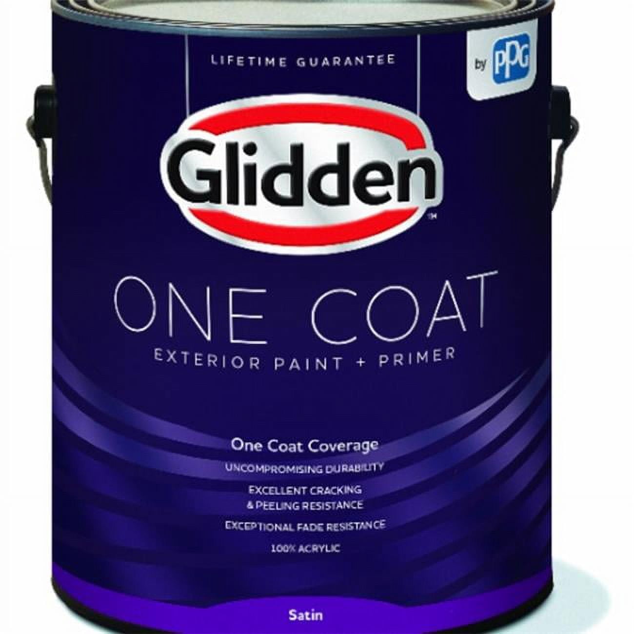 PPG Glidden GLOEX40WB01 1 Coat Exterior Latex Satin White Pastel Base ...