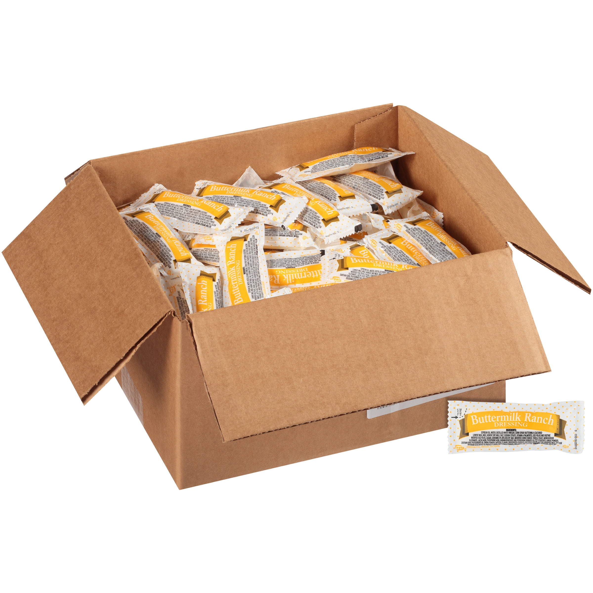 PPI Buttermilk Ranch Dressing, Single Serve 12g Pouches, Pack of 200 ...