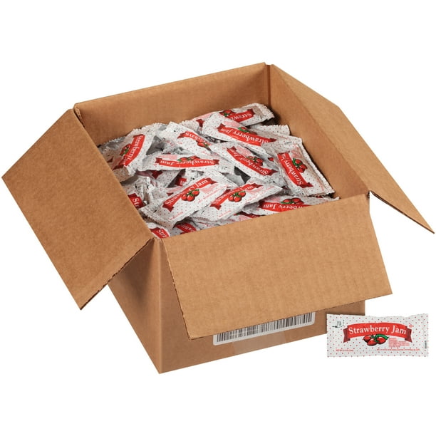 PPI Single Serve Strawberry Jam, 0.5 oz. Packets (Pack of 200 ...