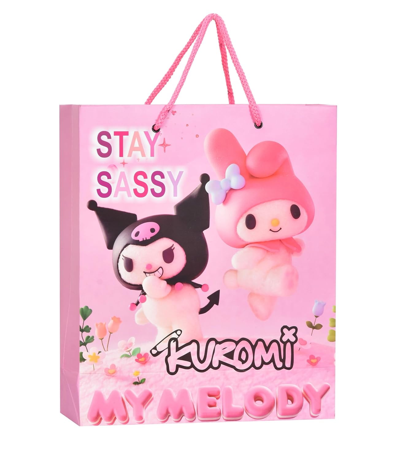 PPJ HAPPY BIRTHDAY KUROMI STAY SASSY THEME PARTY 30 Pcs PAPER CARRY BAG 10 Inch X 12 Inch X 4 ...