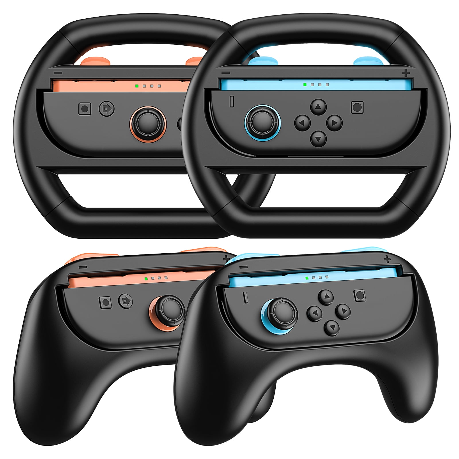 PPKKAI 4 Pack Grip for Nintendo Switch 2 Joycon, Hand Grip and Steering ...