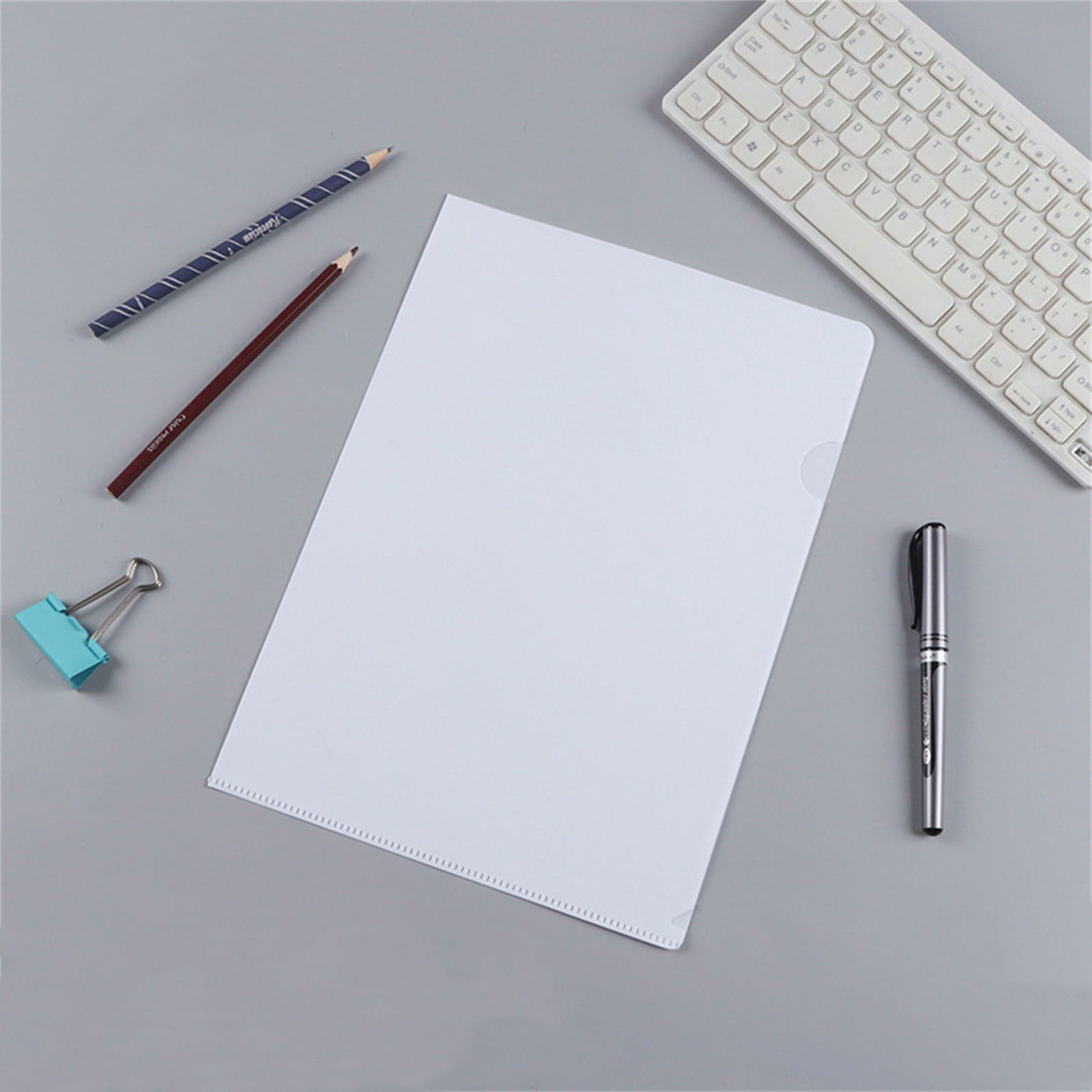 PPKVUFD 1 Pack Clear Document Folder Project Pockets, Clear Plastic ...