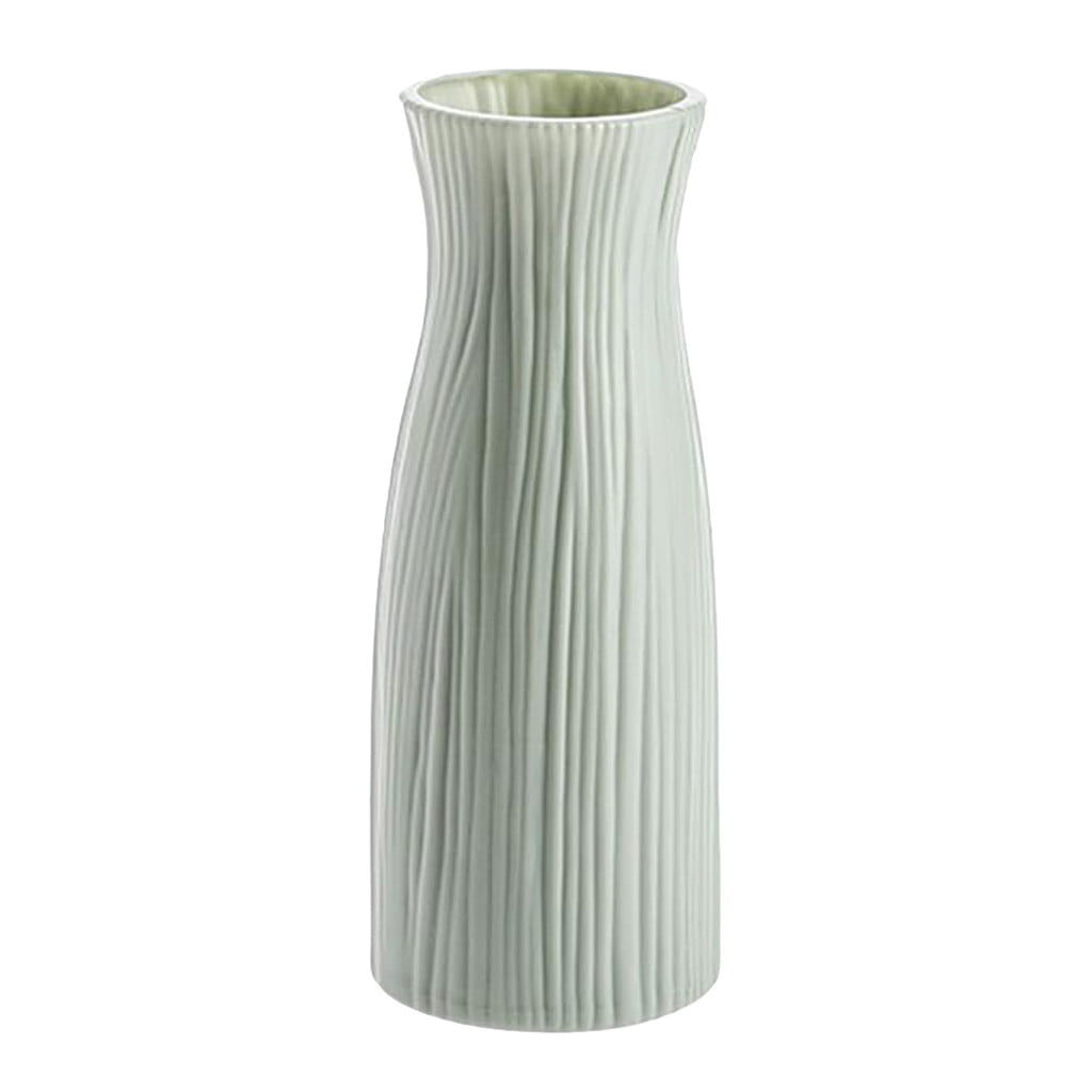 PPKVUFD 1 Pack Composite Plastic Flower Vase, 9" Plastic Vases for ...