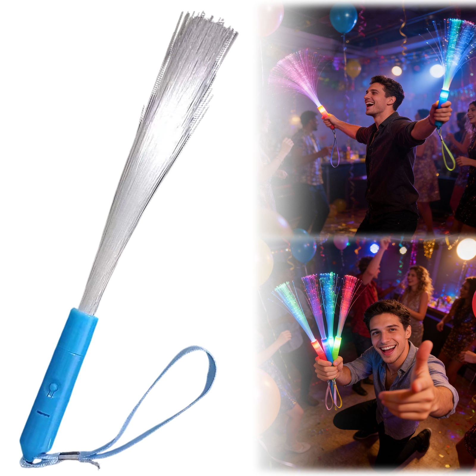 PPKVUFD 1 Pack Glow Stick Toys Party Favors Supplies, Light Up Fiber ...