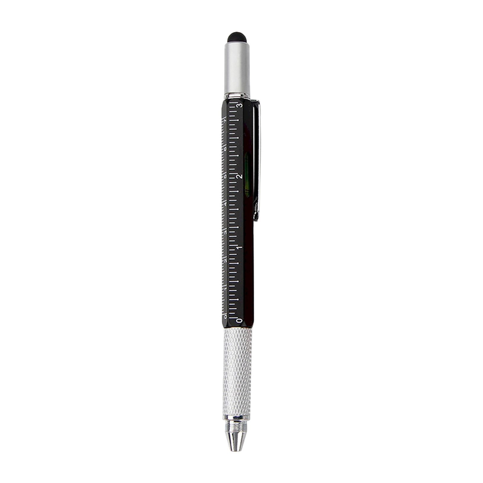 PPKVUFD 1 Pc 6 in 1 Multitool Tech Pen with Ruler Level Gauge ...