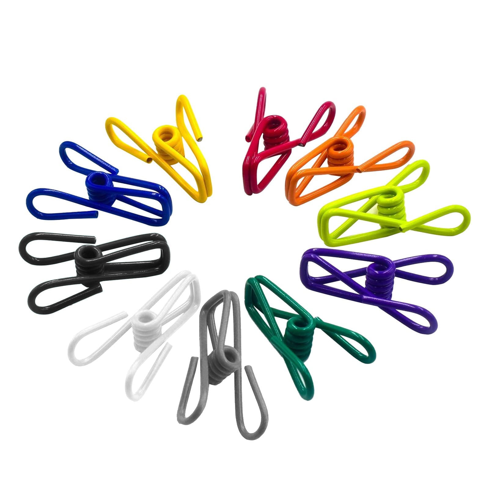 PPKVUFD 10 Pack Chip Bag Clips for Food - PVC 2 Inch Coated Sealer for ...