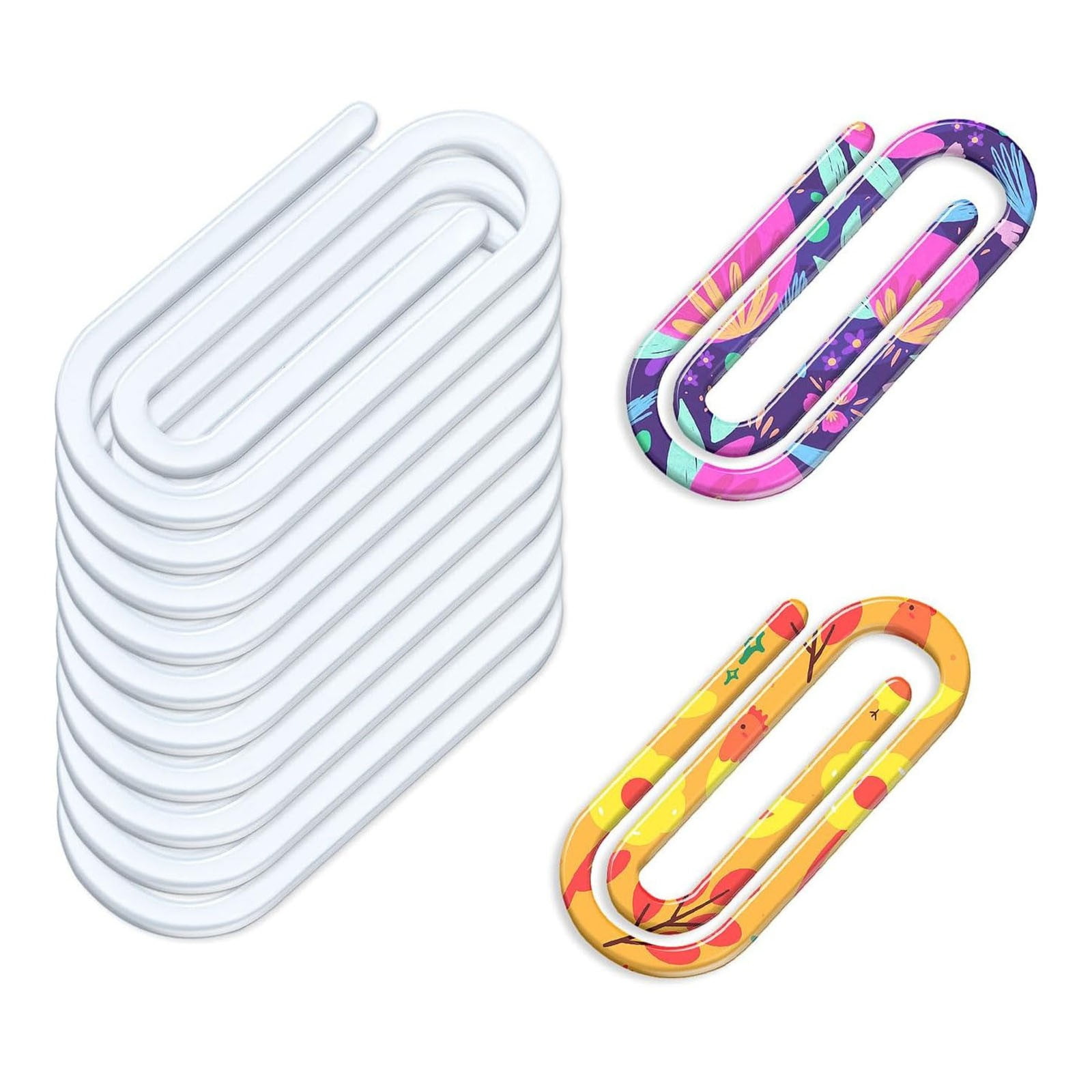 PPKVUFD 10 Pack Sublimation Blanks Acrylic Paper Clips, 4" x 2" Jumbo Paper Clips Clear for Heat ...