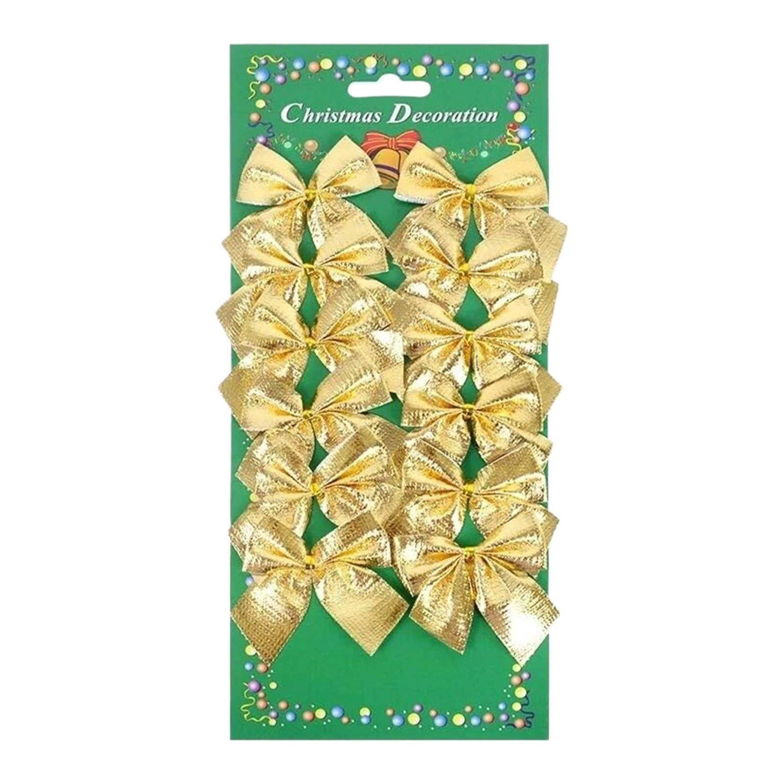 PPKVUFD 12pcs Christmas Bows Decoration Mini Red Bowknot Christmas Tree ...