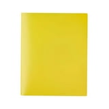 PPKVUFD 1Pc Yellow Plastic Folders with Pockets and Prongs, 2 Pocket Plastic Folders with Prongs ...
