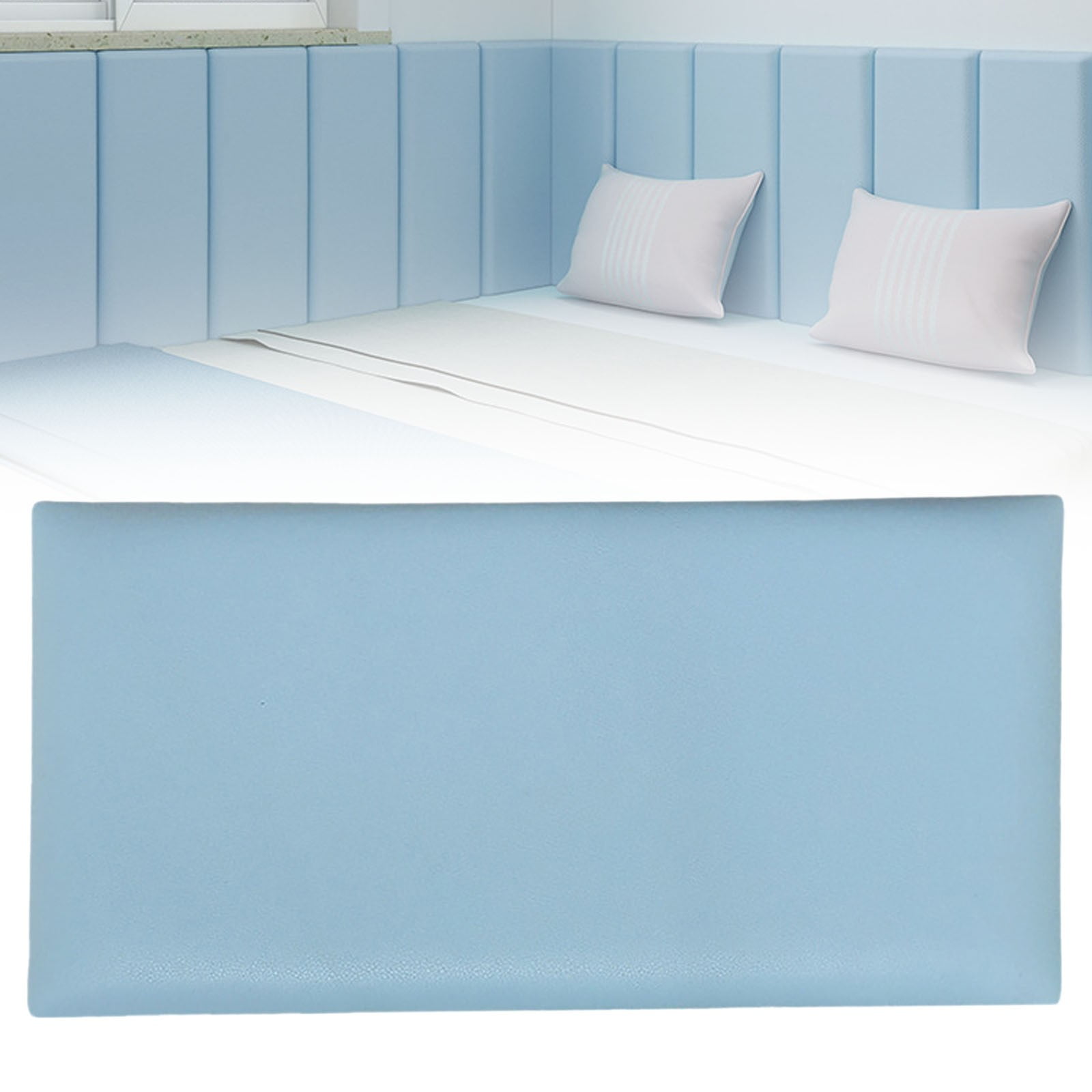 PPKVUFD 3D Anti-Collision Wall Padding, Peel and Stick Headboard Pack ...