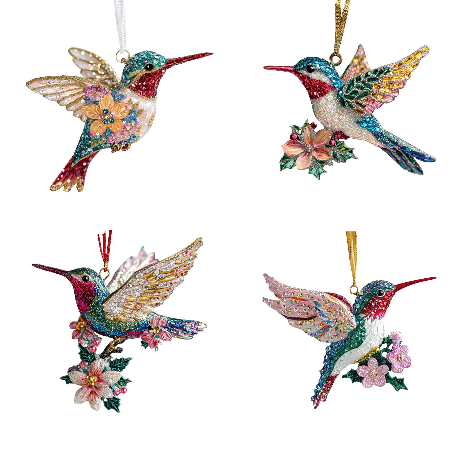 PPKVUFD 4Pcs Hummingbird Christmas 2D Acrylic Ornament, 2025 New ...
