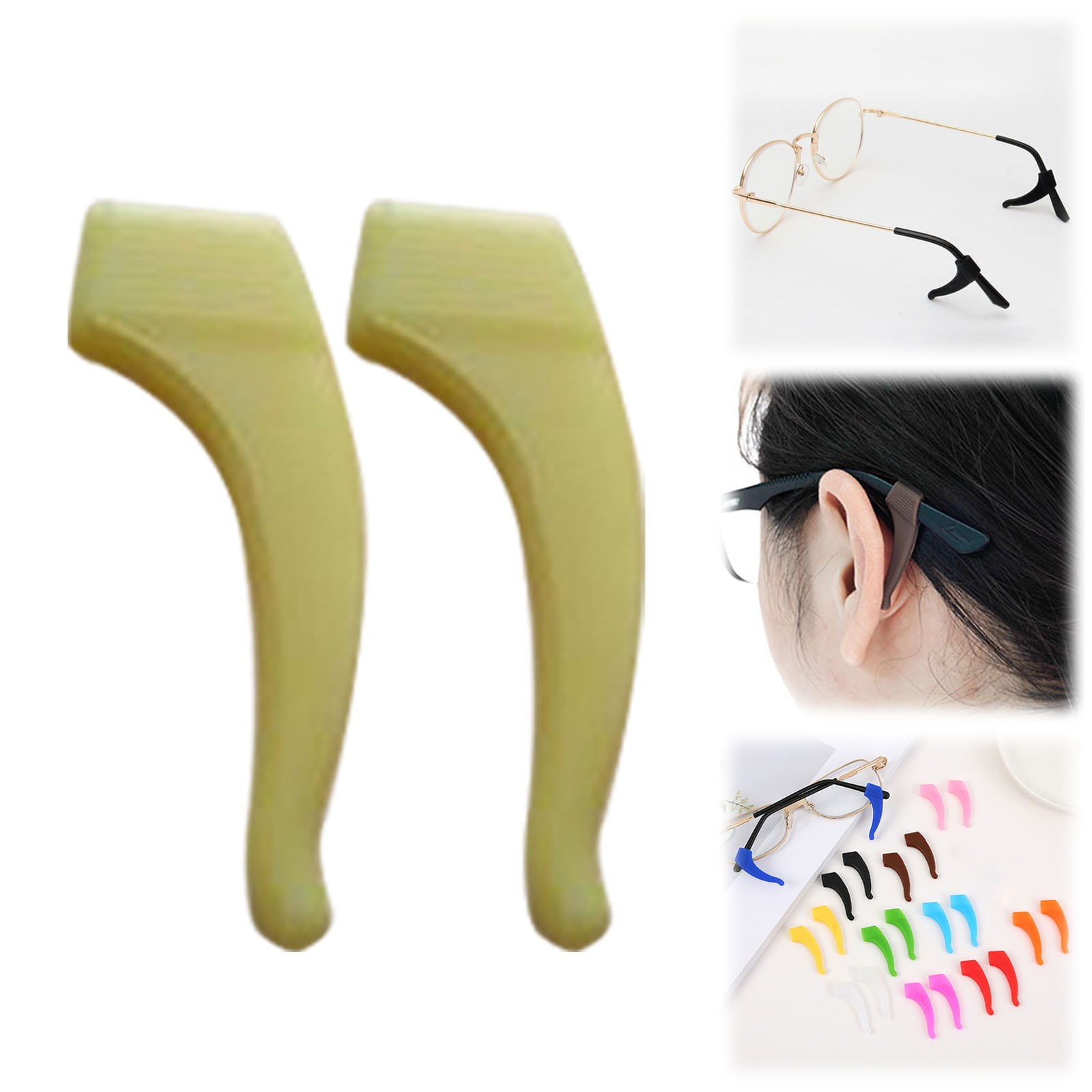 PPKVUFD 5 Pairs Eyeglass Ear Grips - Eye Glasses Ear Grippers Anti-slip ...