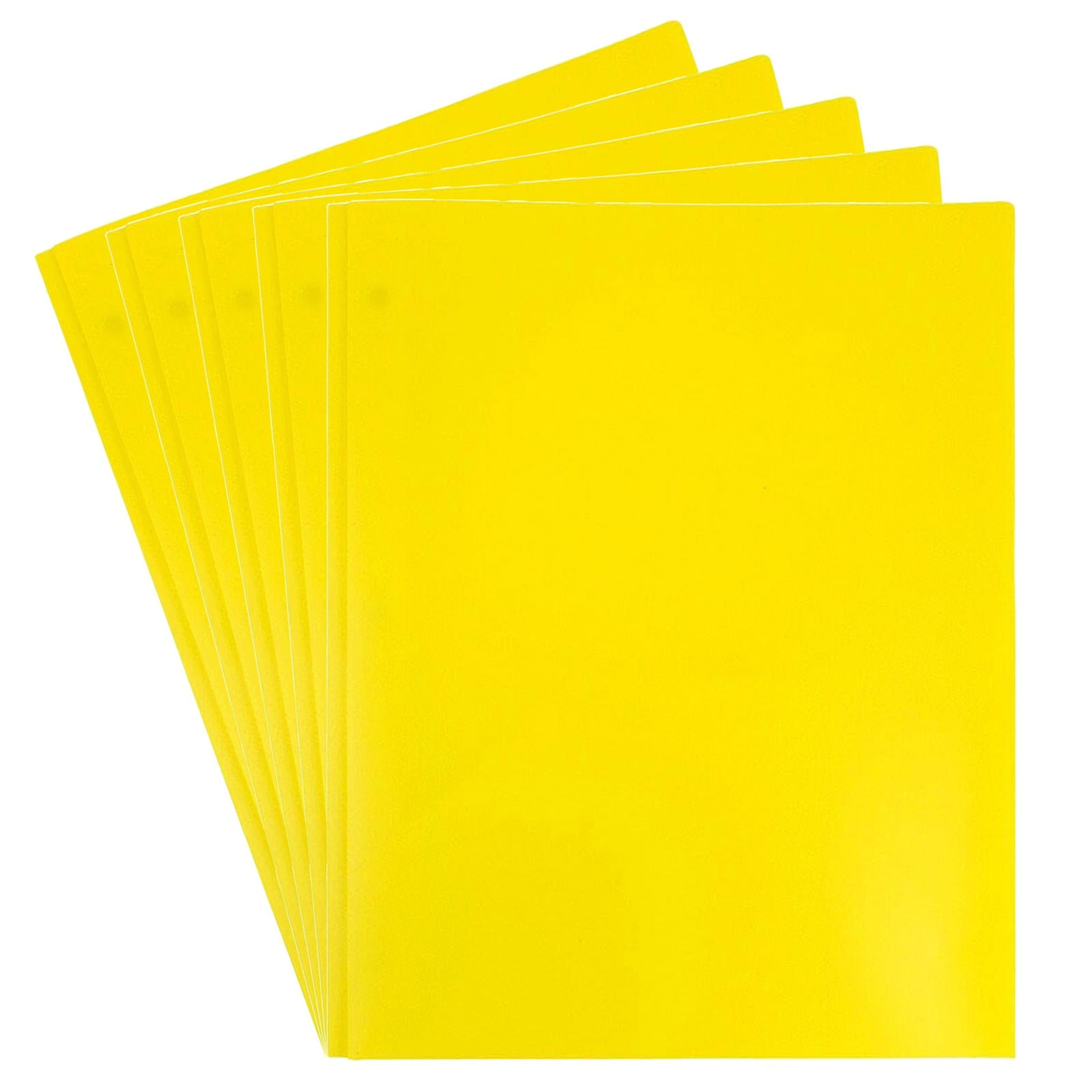 PPKVUFD 5 Pc Plastic Folders with Pockets and Prongs - Two Pocket ...