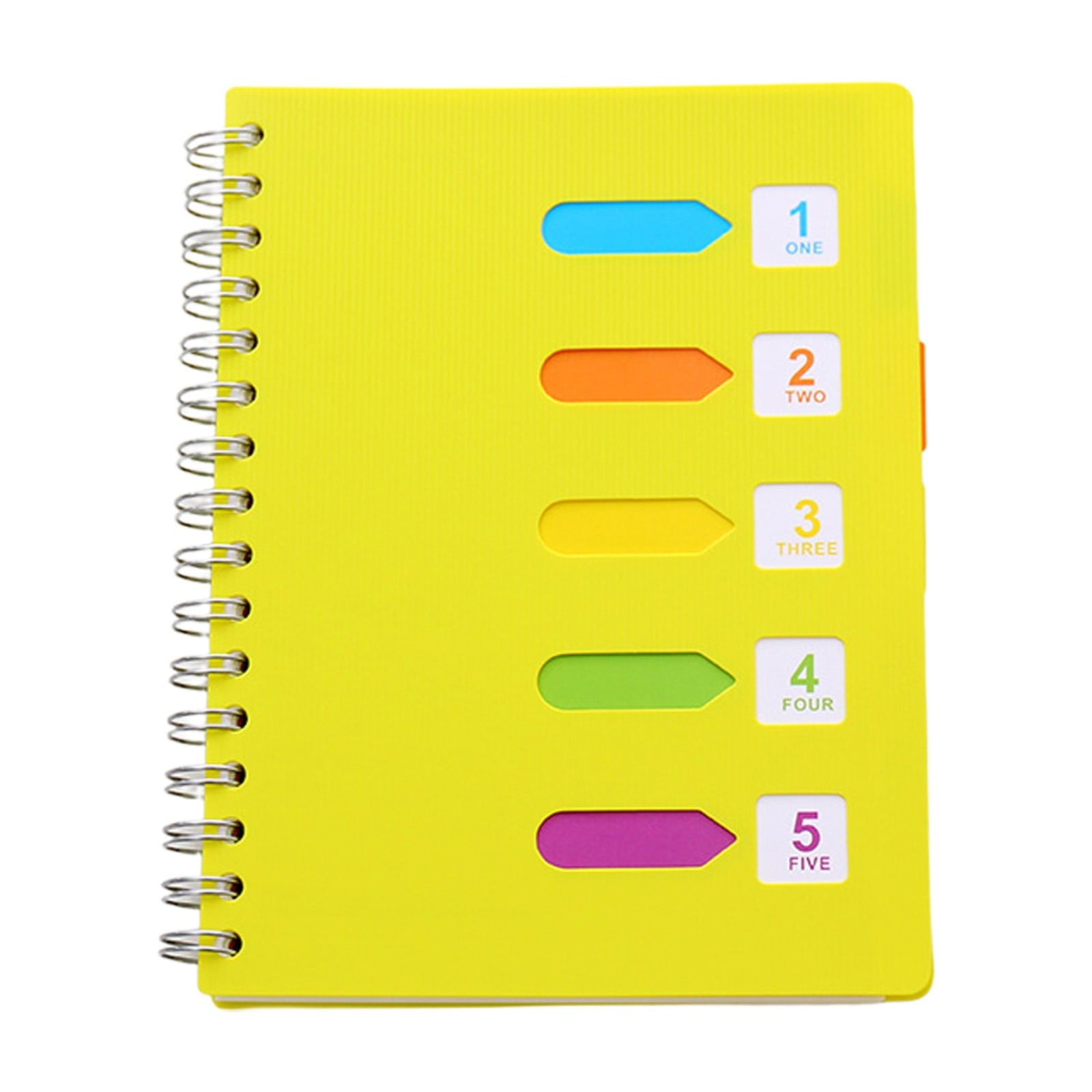 PPKVUFD 5 Subject Notebook, Spiral Notebooks College Ruled with ...