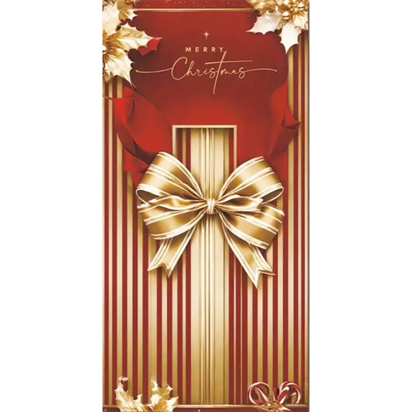 PPKVUFD Christmas Door Cover Christmas Big Bow Decorations, 6Ft x 3Ft ...