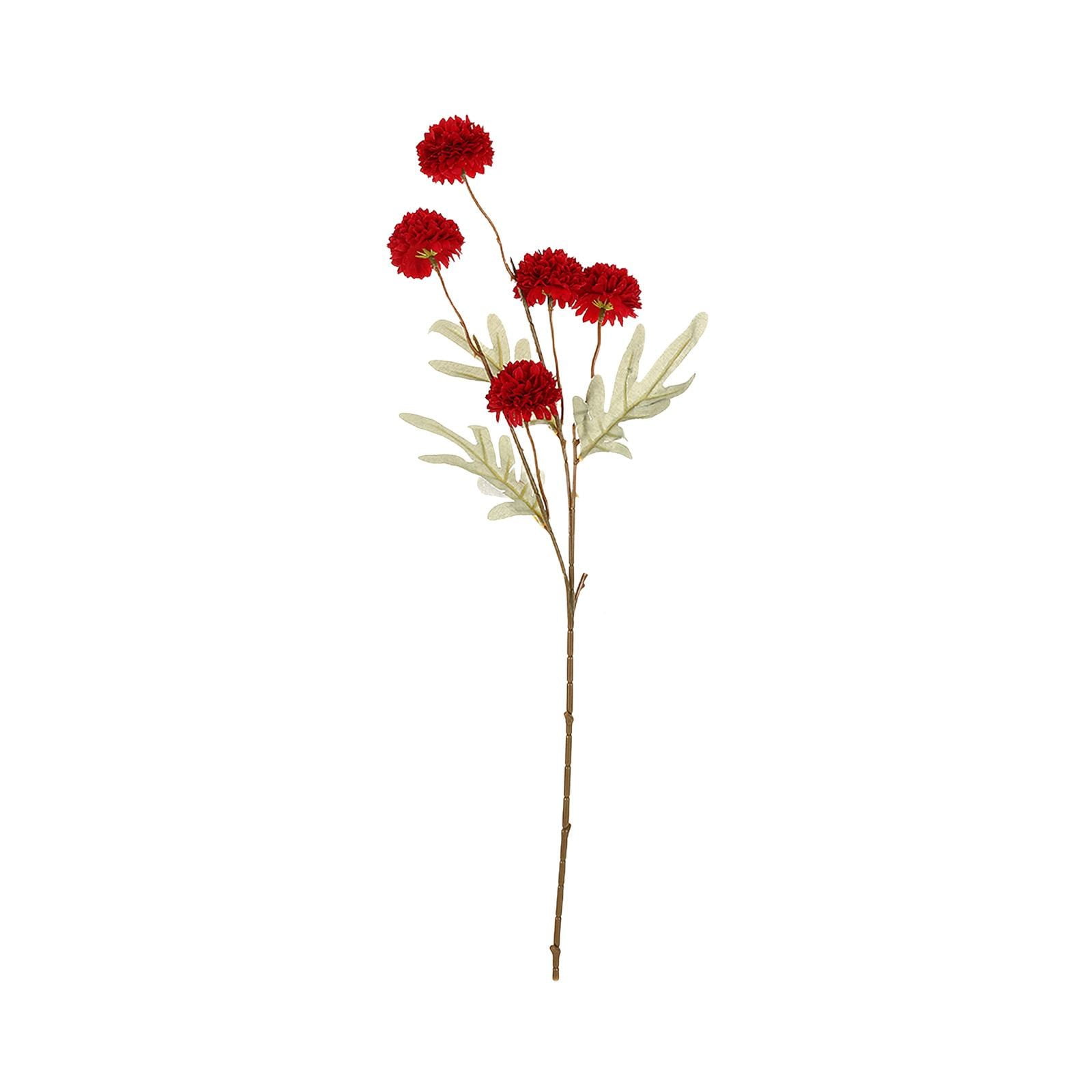 PPKVUFD Fall Flowers Artificial Pompon Mum, 1Pcs Fake Kiku Flowers Silk ...