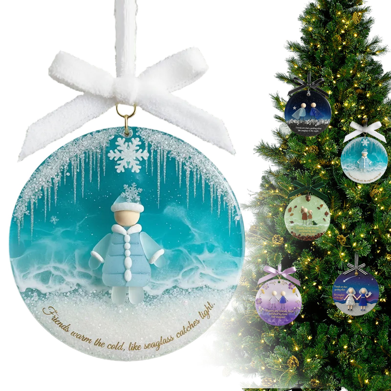 PPKVUFD Friendship Ornaments 2025 Christmas Ornament Besties Forever ...