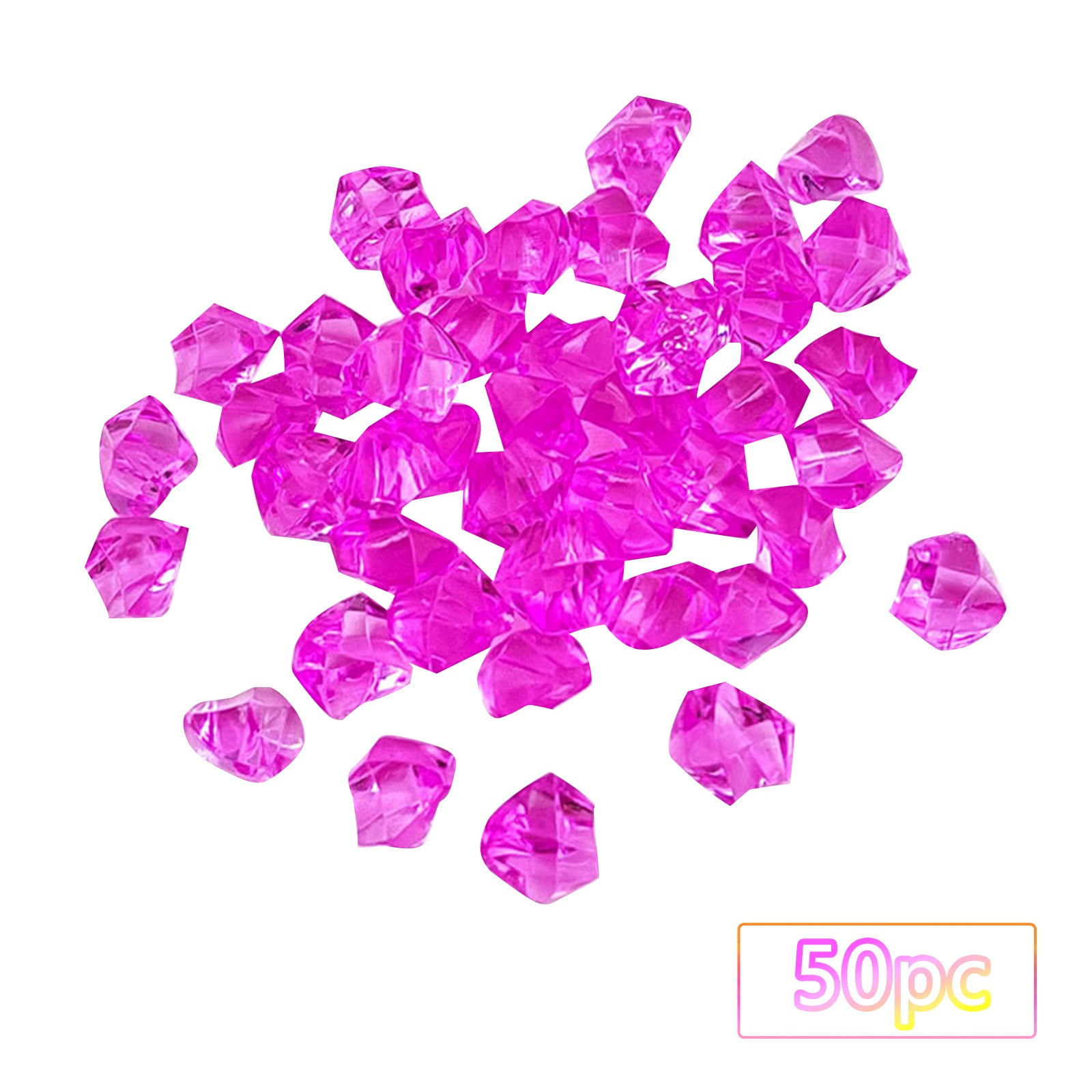 PPKVUFD Hot Pink Acrylic Ice Rock Crystals Treasure Gems for Table ...
