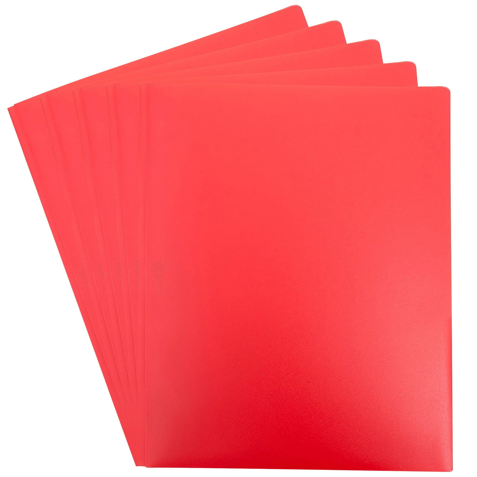 PPKVUFD Plastic 2 Pocket Folders with 3 Prongs, (5 Pack, Red), 3-Clasp ...