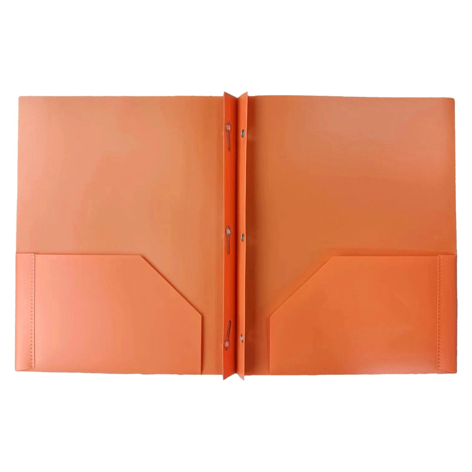 PPKVUFD Plastic Folders with Pockets and Prongs Orange - Two Pocket ...