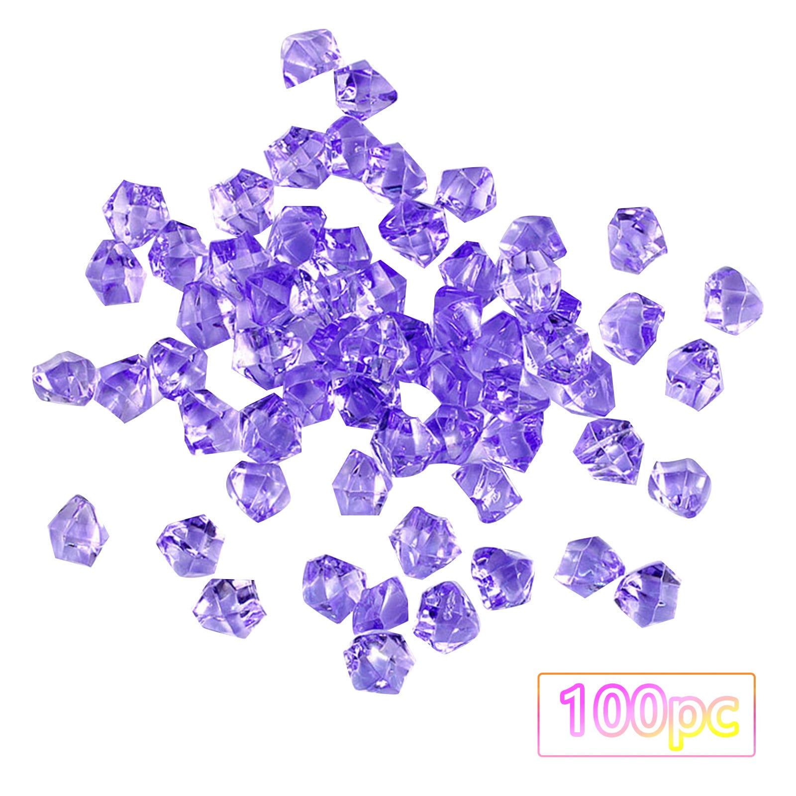 PPKVUFD Purple Acrylic Ice Rock Crystals Treasure Gems for Table ...