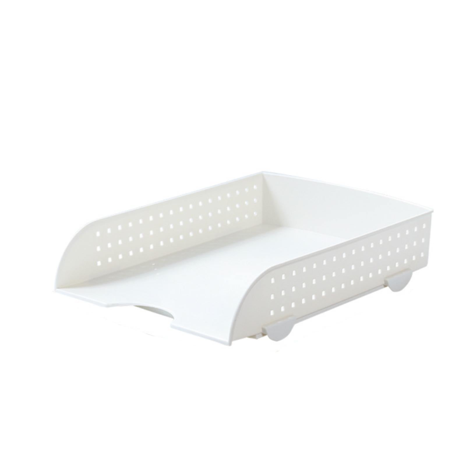 PPKVUFD Single Layer Stackable Paper Tray File Trays for Desk Plastic ...