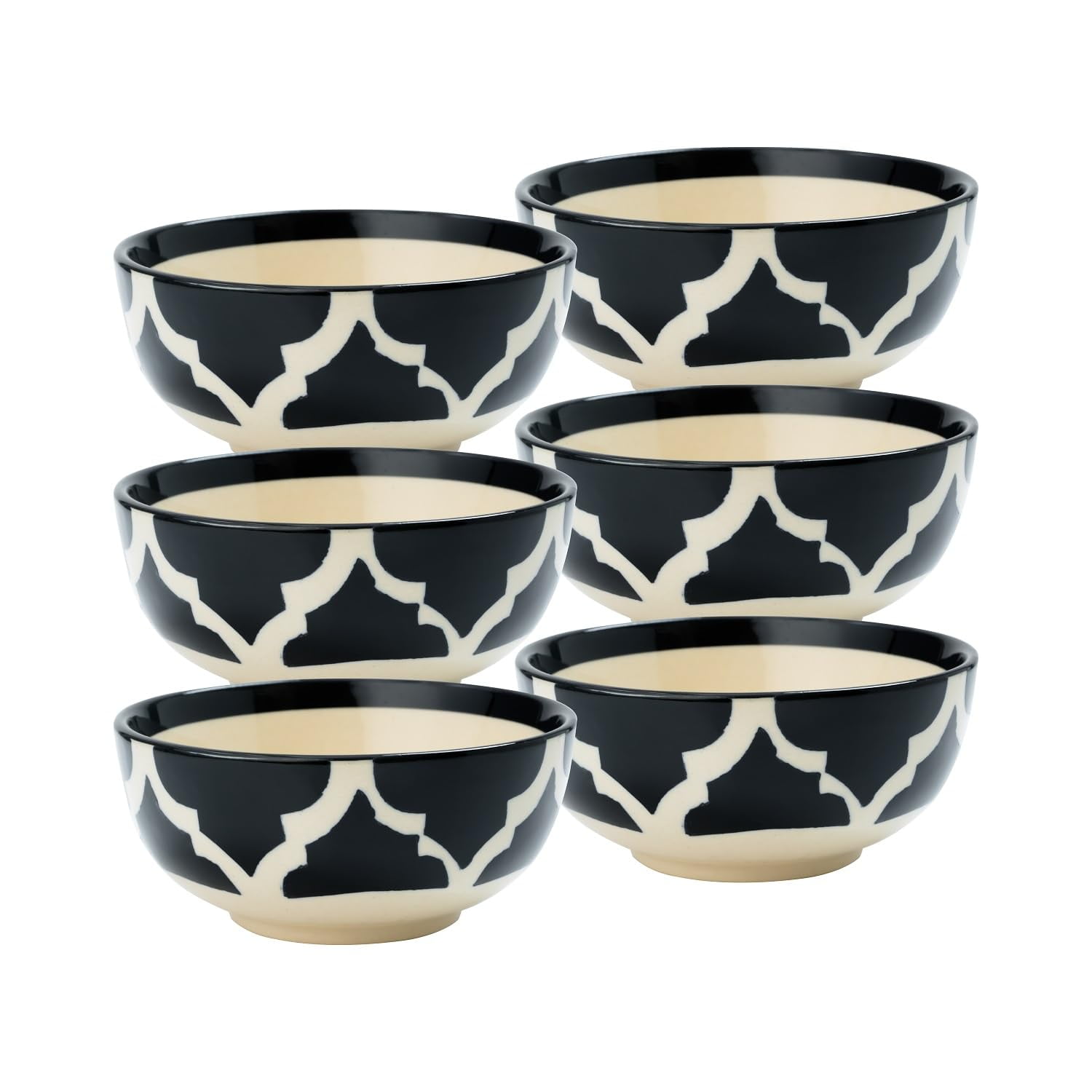 PPLUS INTERNATIONAL Hand Painted Ceramic Serving Bowl for Kitchen 200 ...