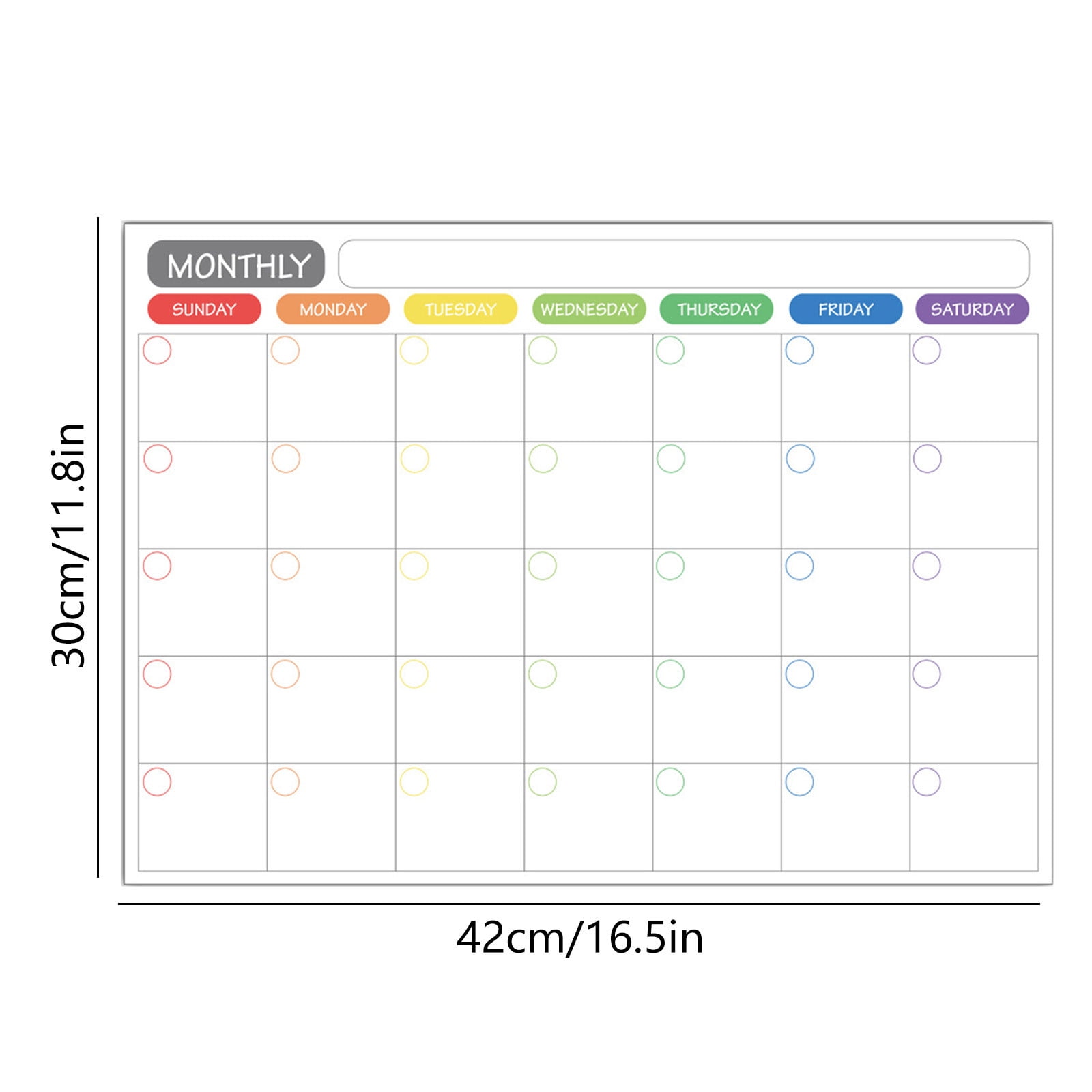 PPLomey Dry Erasable Magnetic Calendar for Fridge - Reusable Monthly ...