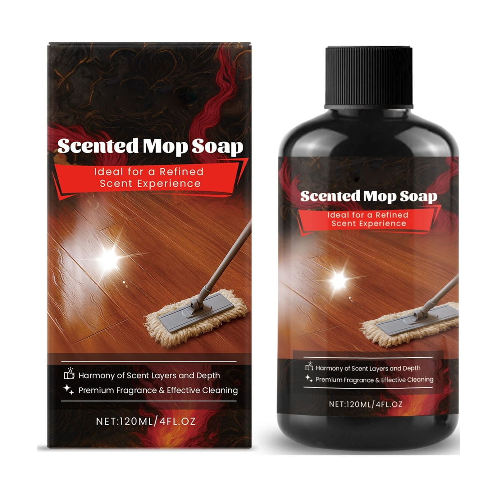 PPLoney 120ml Scented Mop Cleaner - Multi-Surface Stain Removal, Long ...