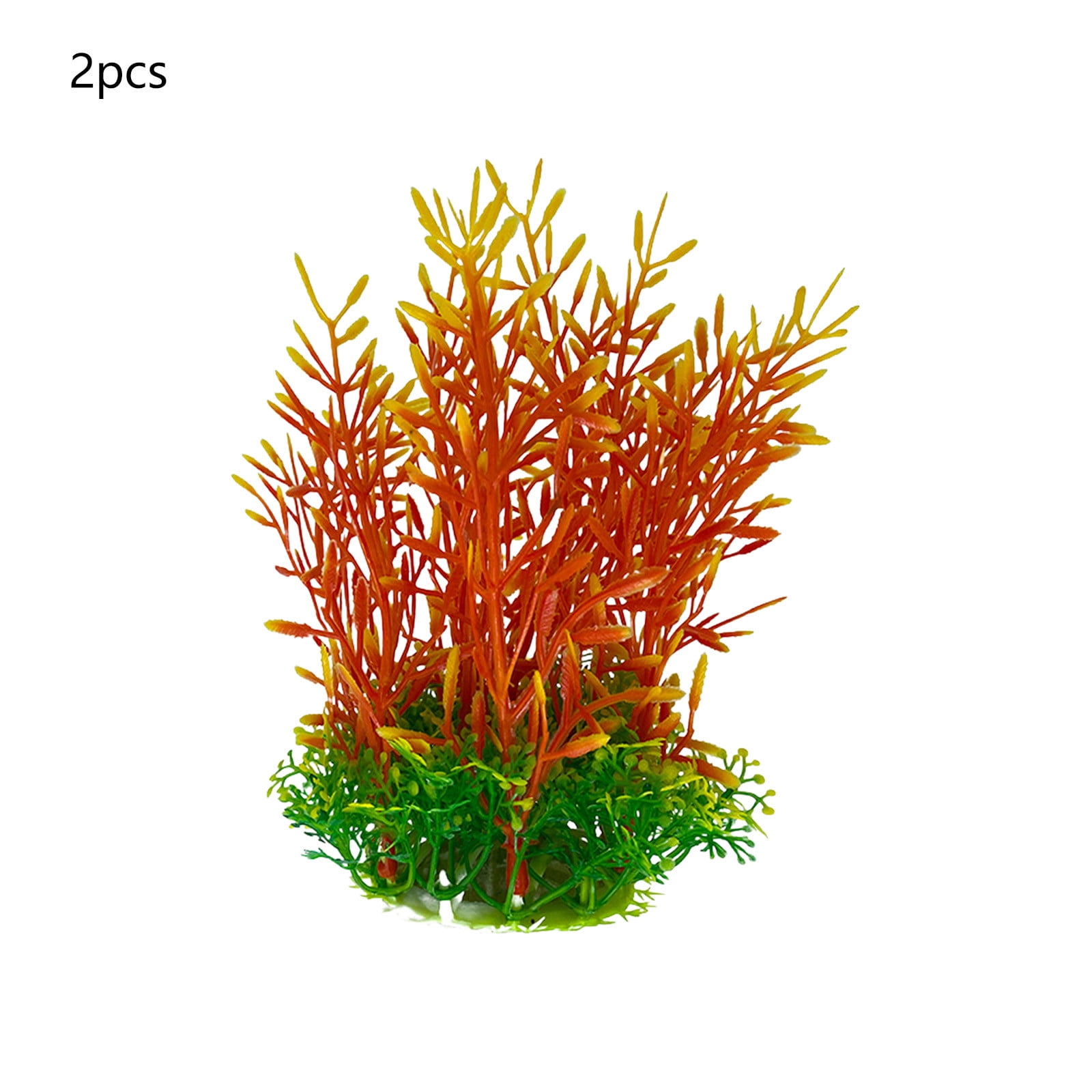 PPLoney 2PC Plastic Aquatic Plants - Realistic Fake Seaweed for Fish ...