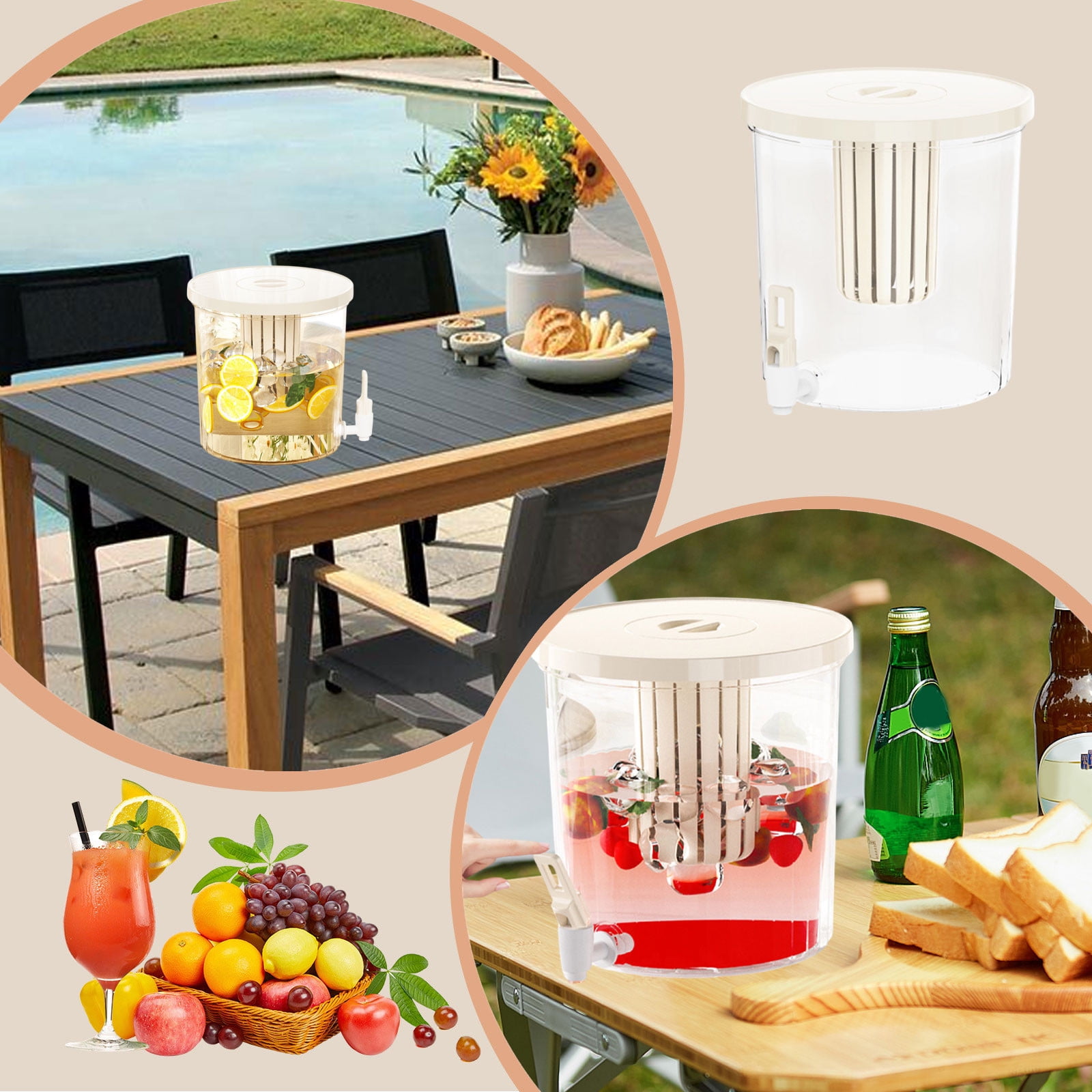 PPLoney 4.5L Refrigerator Cold Water Kettle with Faucet, High Capacity ...