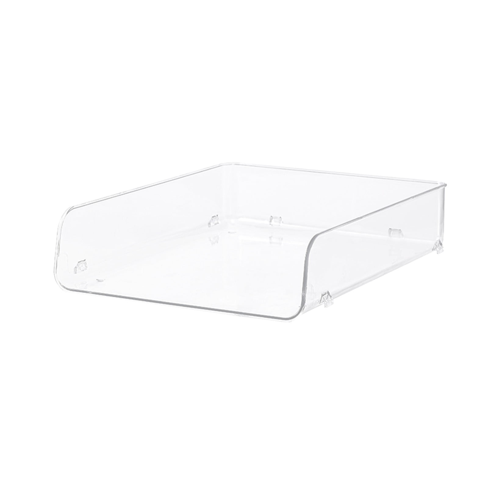 PPLoney Acrylic Desktop Storage Box - Stacking File Organizer with ...