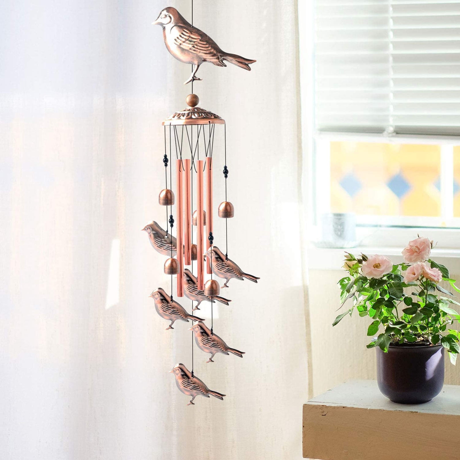 PPLoney Aluminum Wind Chimes - Hanging Garden Ornament for Home ...