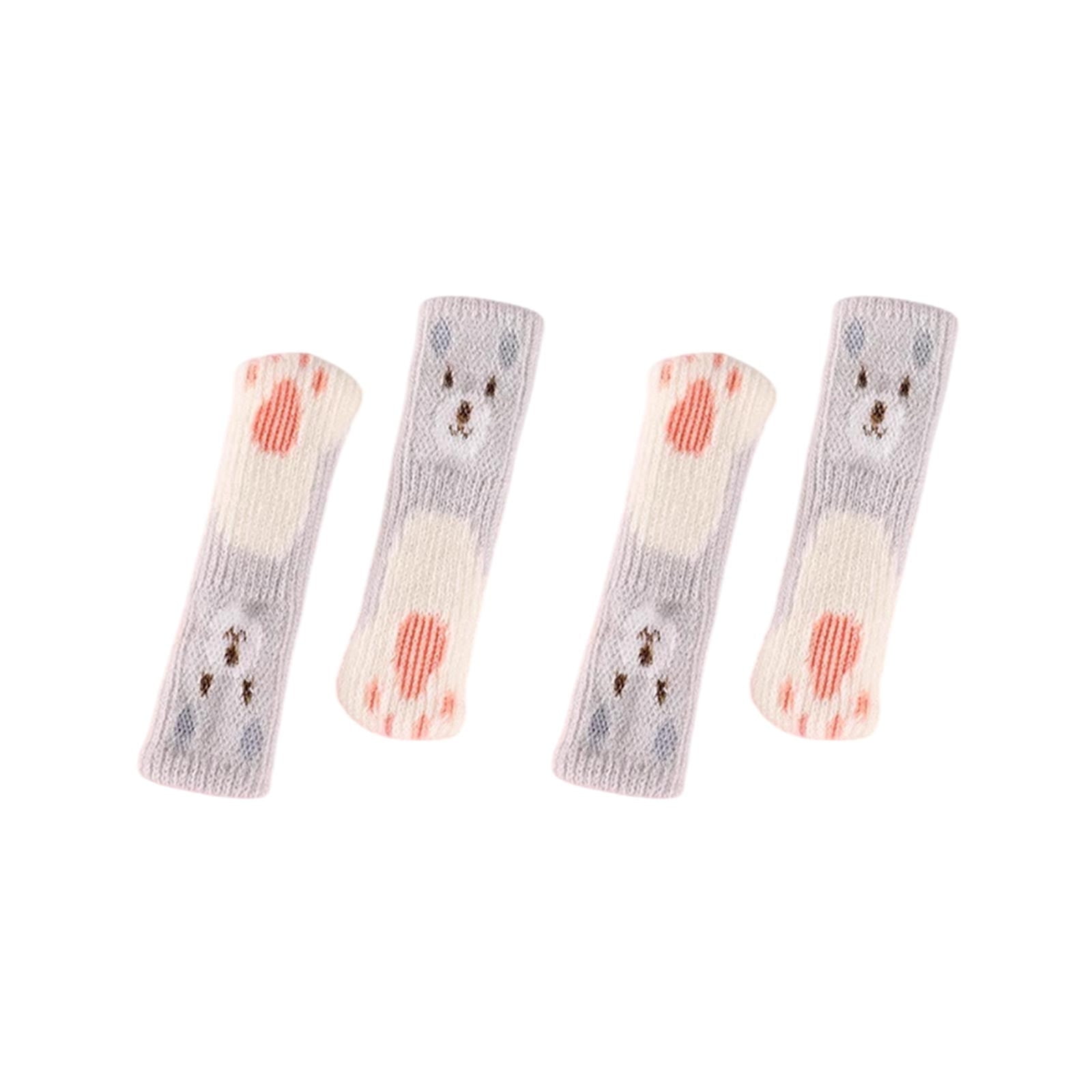 PPLoney Animals Paw Chair Leg Covers, Double-Layer Knitted Protectors ...