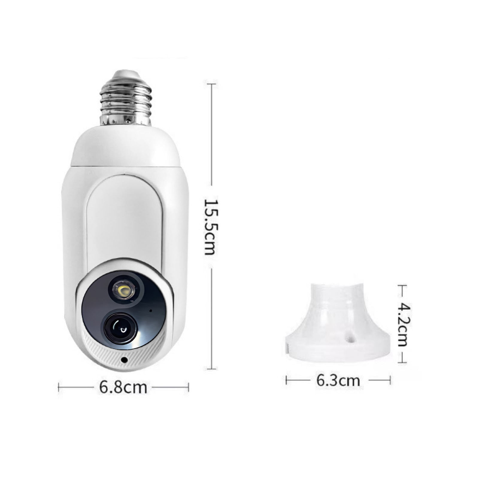 PPLoney E27 Bulb Camera 2MP HD Smart Security Camera with Night Vision ...