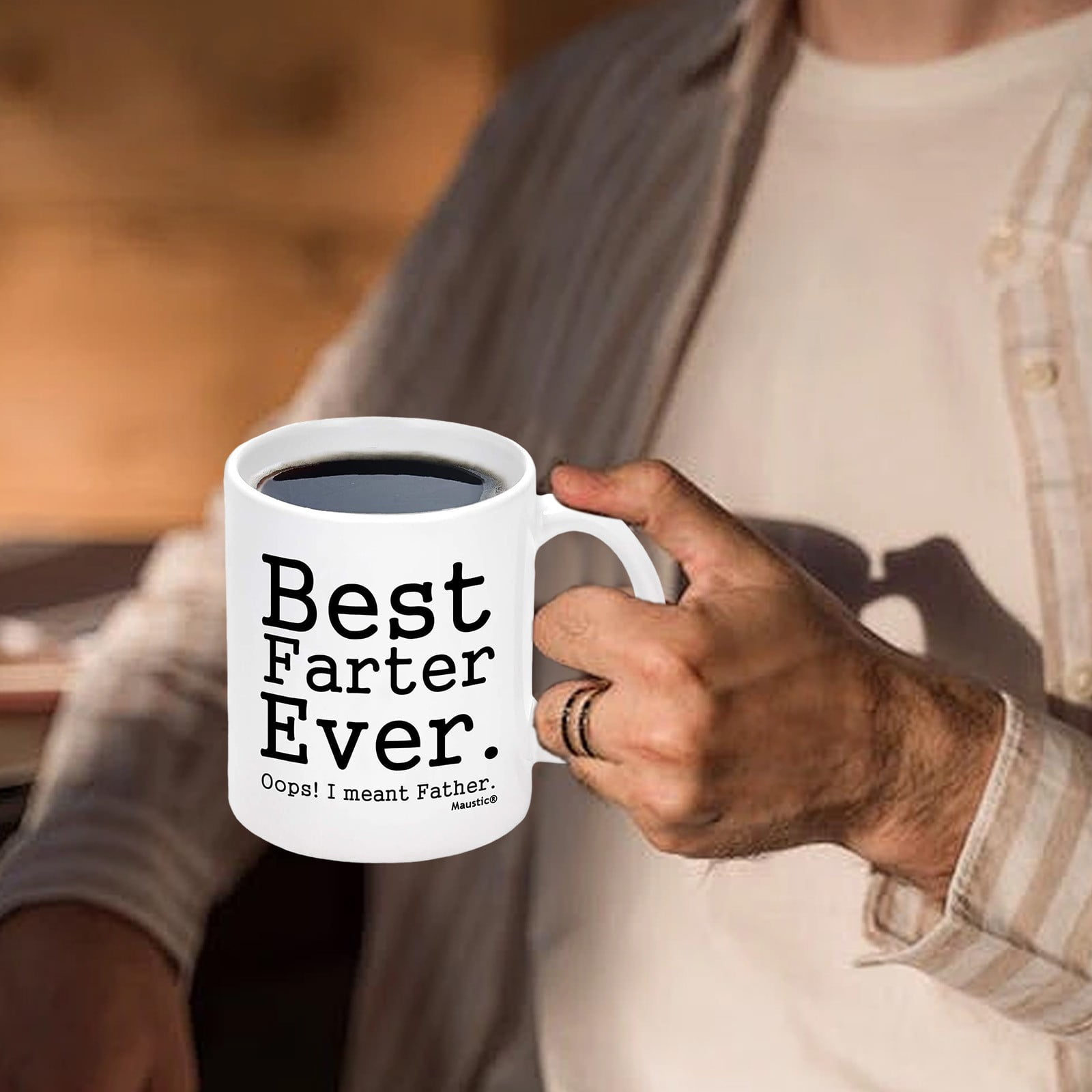 PPLoney Funny Father's Day Coffee Mug - 350ml Ceramic Cup with "Best ...