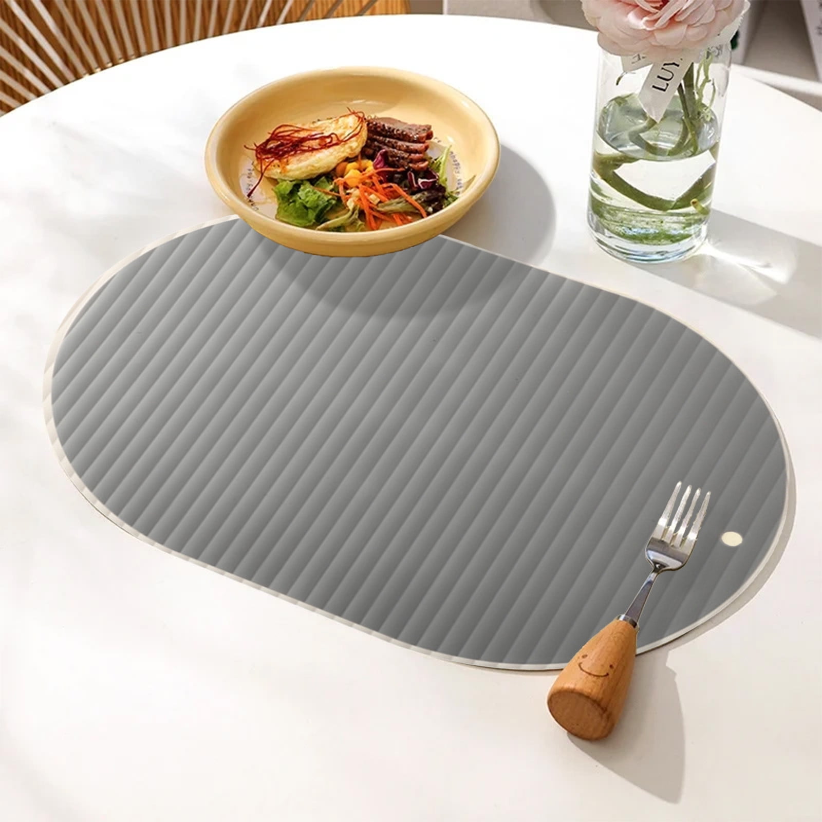 PPLoney Heat Resistant Non-Slip Silicone Dining Mat for Table ...
