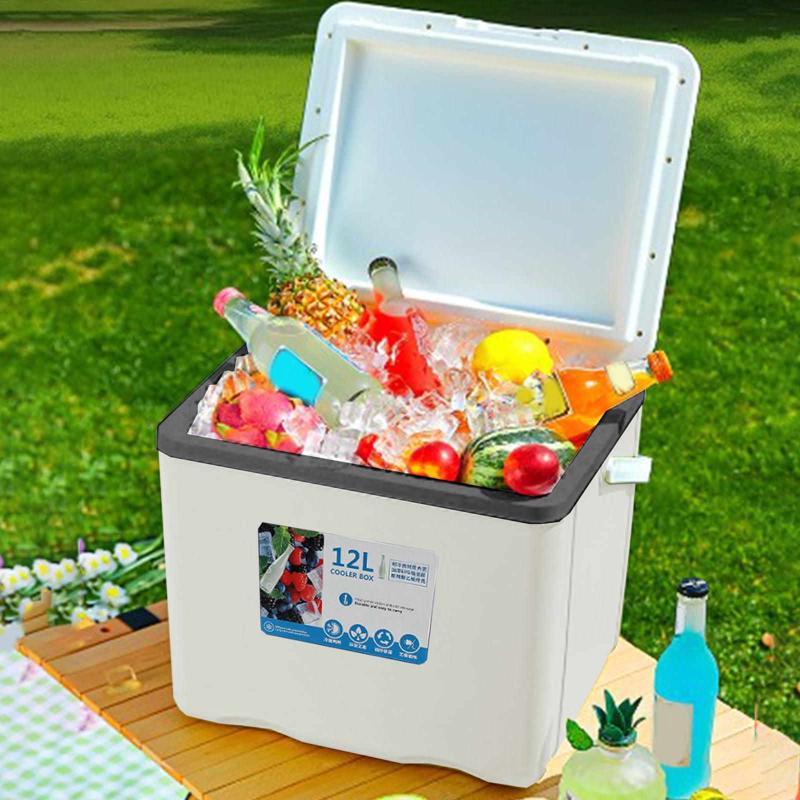 PPLoney Portable Insulated Cooler Box with Thermometers - Leak Proof ...