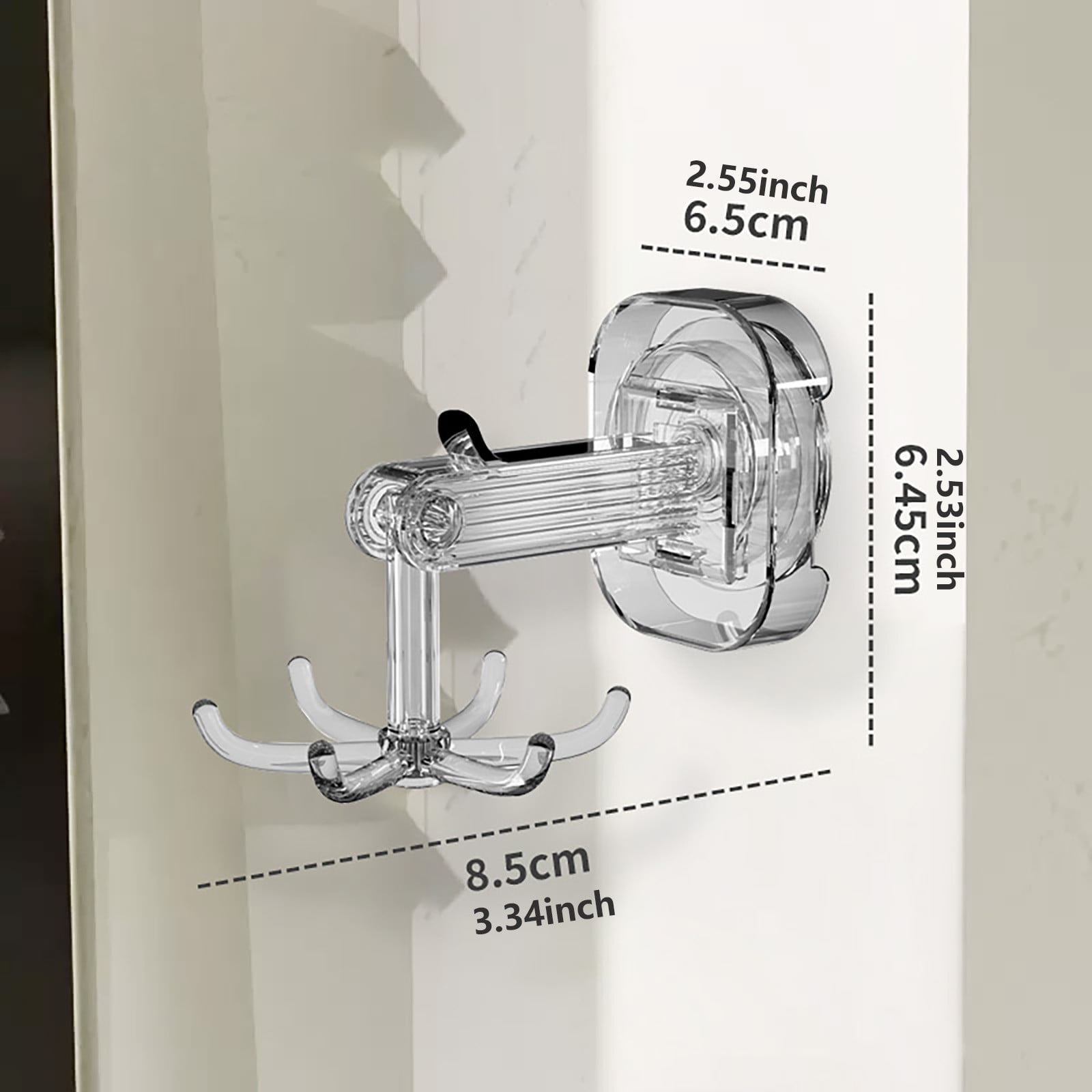 PPLoney Suction Cup Six Claw Rotating Hook Kitchen Storage Rack, Wall ...