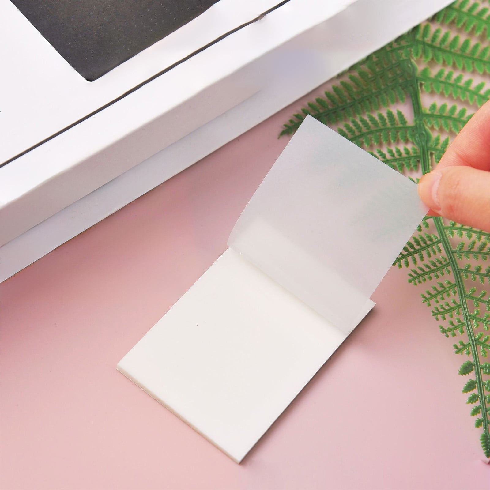 PPLoney Transparent Sticky Notes - Pack of 50 Sheets - Clear Plastic ...