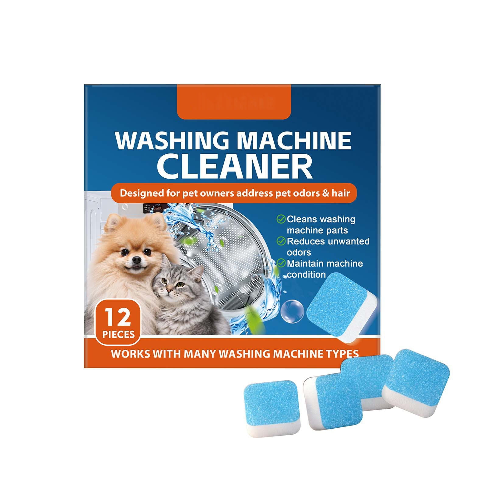 PPLoney Washing Machine Cleaning Tablets - Pet Odor Removal & Advanced ...