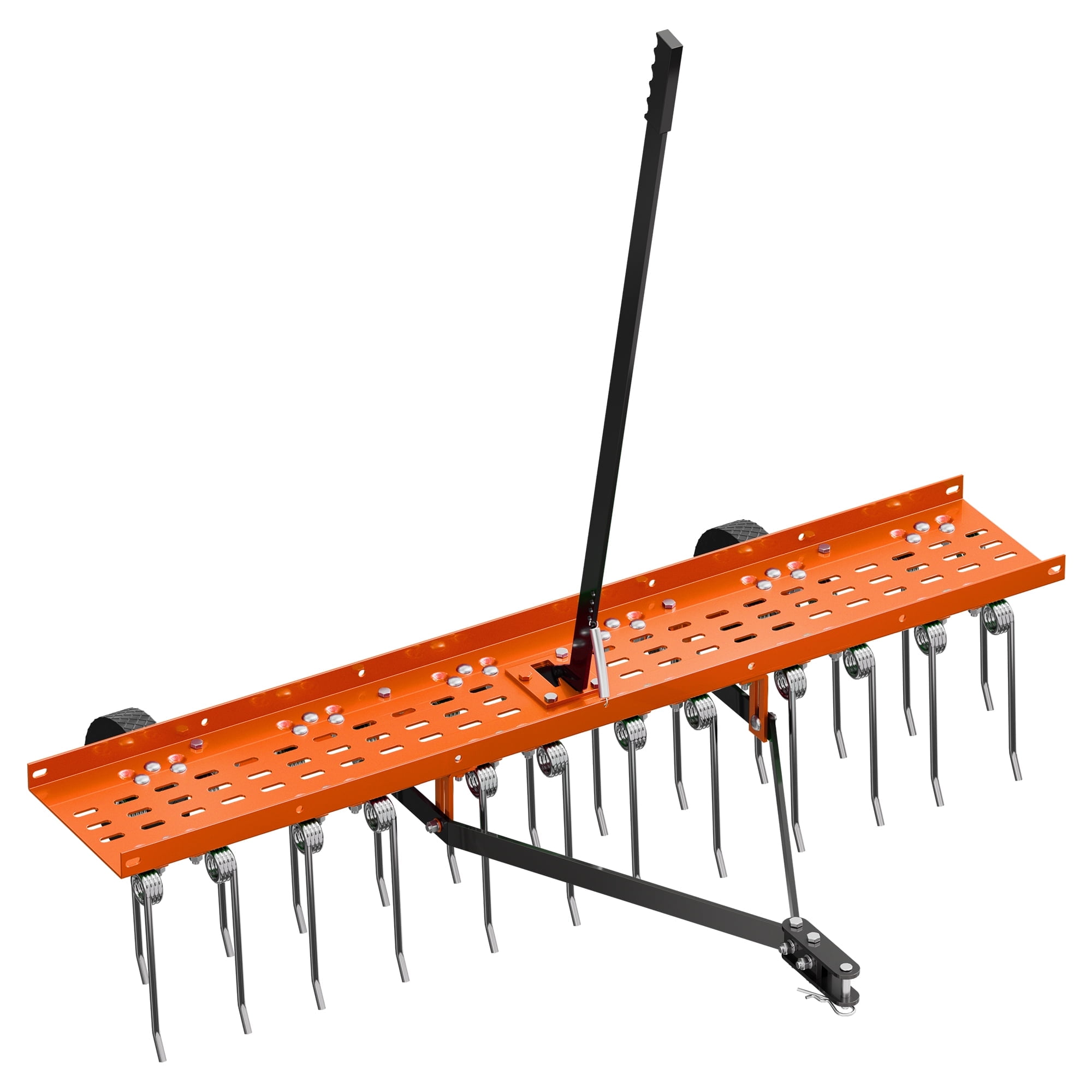 PPOLB 48" Tow-Behind Dethatcher with 24 Spring Steel Tines, Pull Behind ...