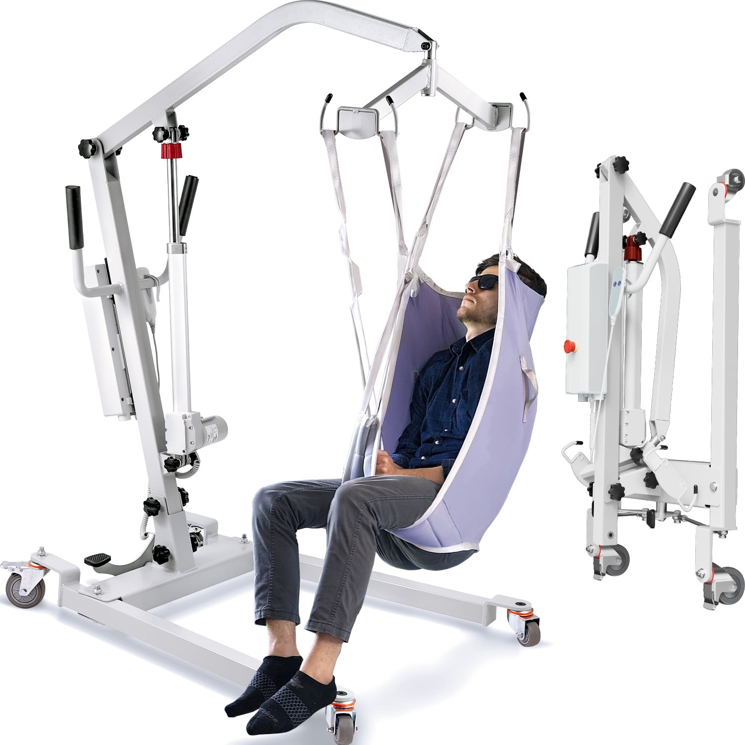 PPOLB Electric Patient Lift, Foldable Patient Transfer Lift for Home ...