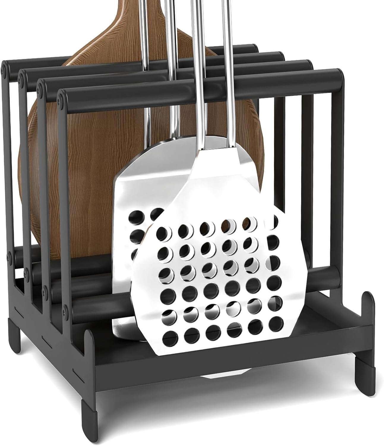 PPOSFPH Pizza Peel Rack, Steel Pizza Turner Pizza Paddle Organizer ...