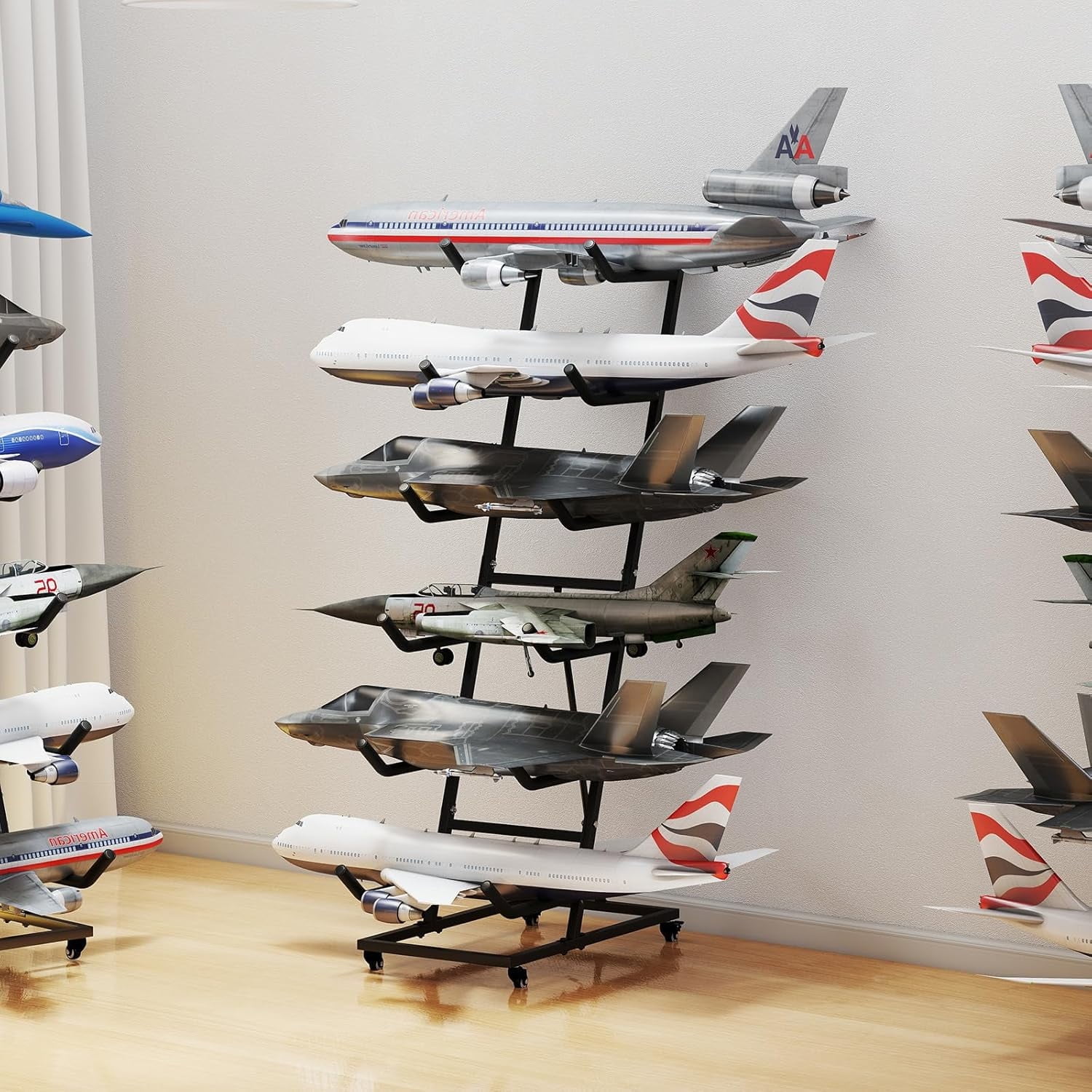 PPOSFPH RC Airplanes Storage Rack Metal Model Airplane Display Holder ...