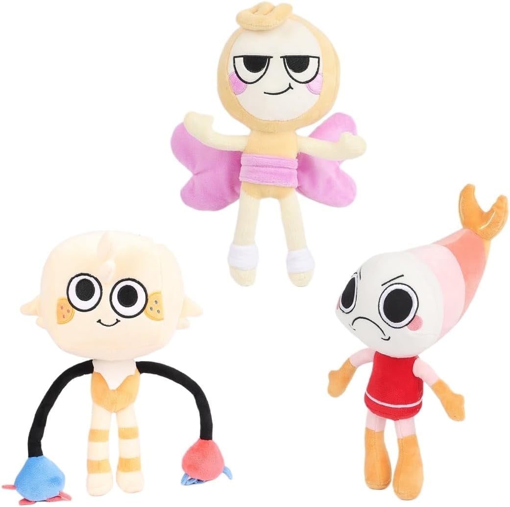 PPQ Plush Set, 3 Pcs Glisten Goob Shrimpo Plushies Toy for Fans Gift ...