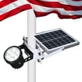 "PPQ Solar Flag Pole Light, 7 LED, 10000h Lifespan, Auto On/Off ...