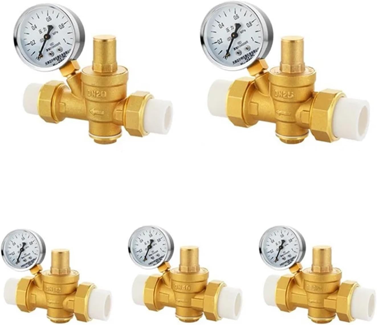 PPR Brass Pressure Reducing Valve Tap Water Pipeline Gauge Reduction ...